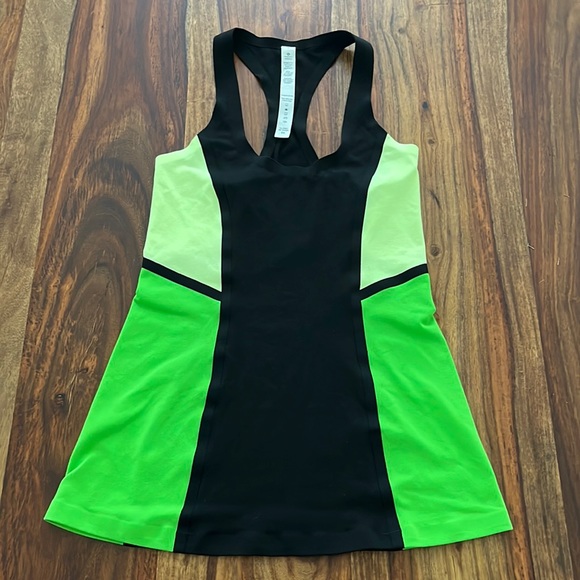 lululemon athletica | Tops | Rare Lululemon Cool Colorblock Racerback ...